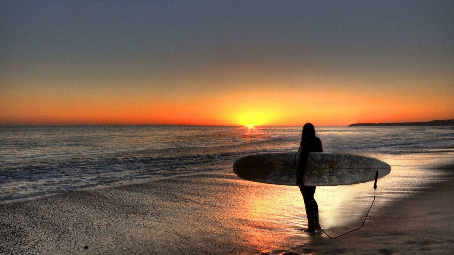 Surf Girl Sunset Wallpapers 4k Hd Surf Girl Sunset Backgrounds On