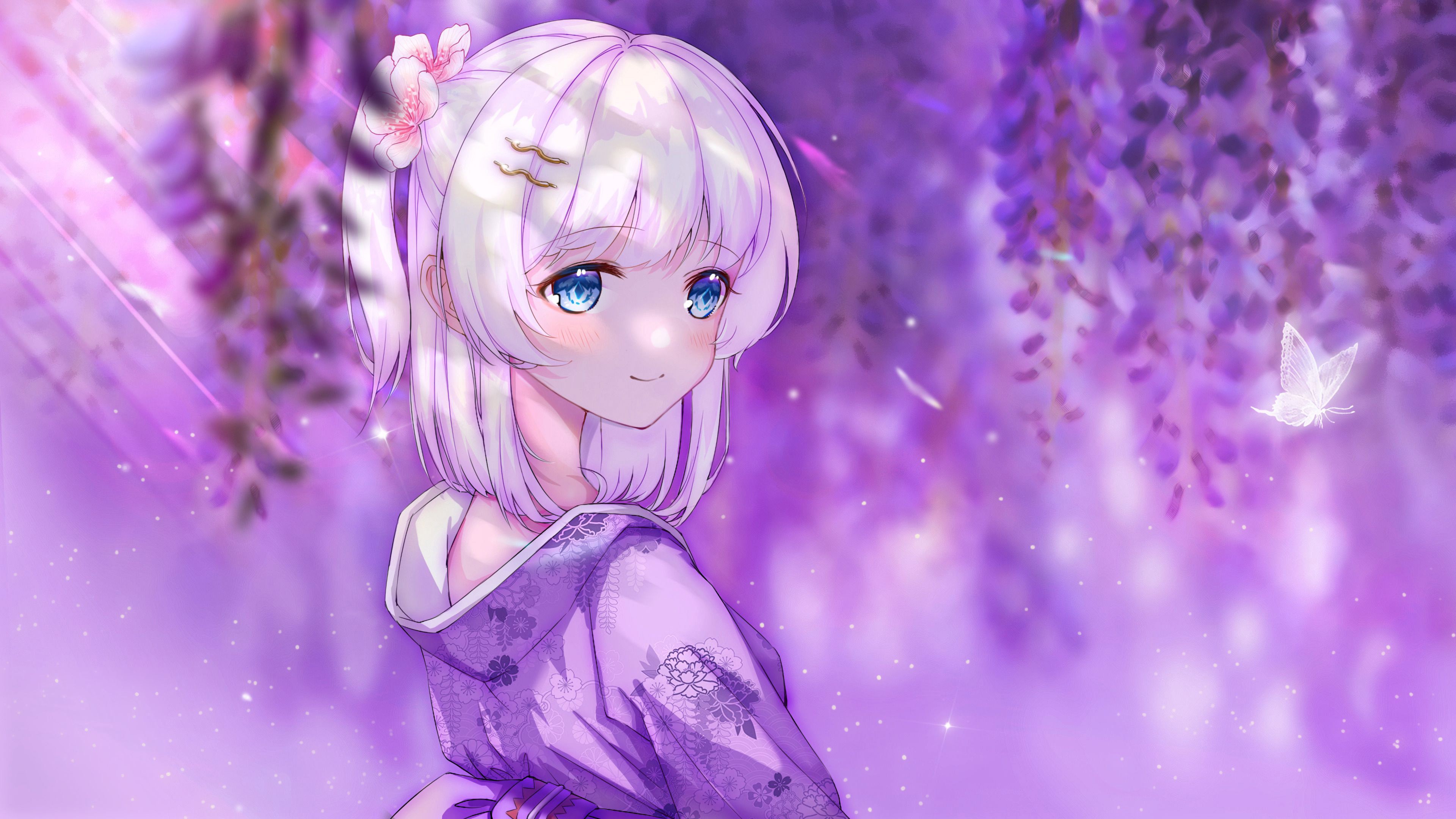 Purple Girl Wallpapers 4k Hd Purple Girl Backgrounds On Wallpaperbat