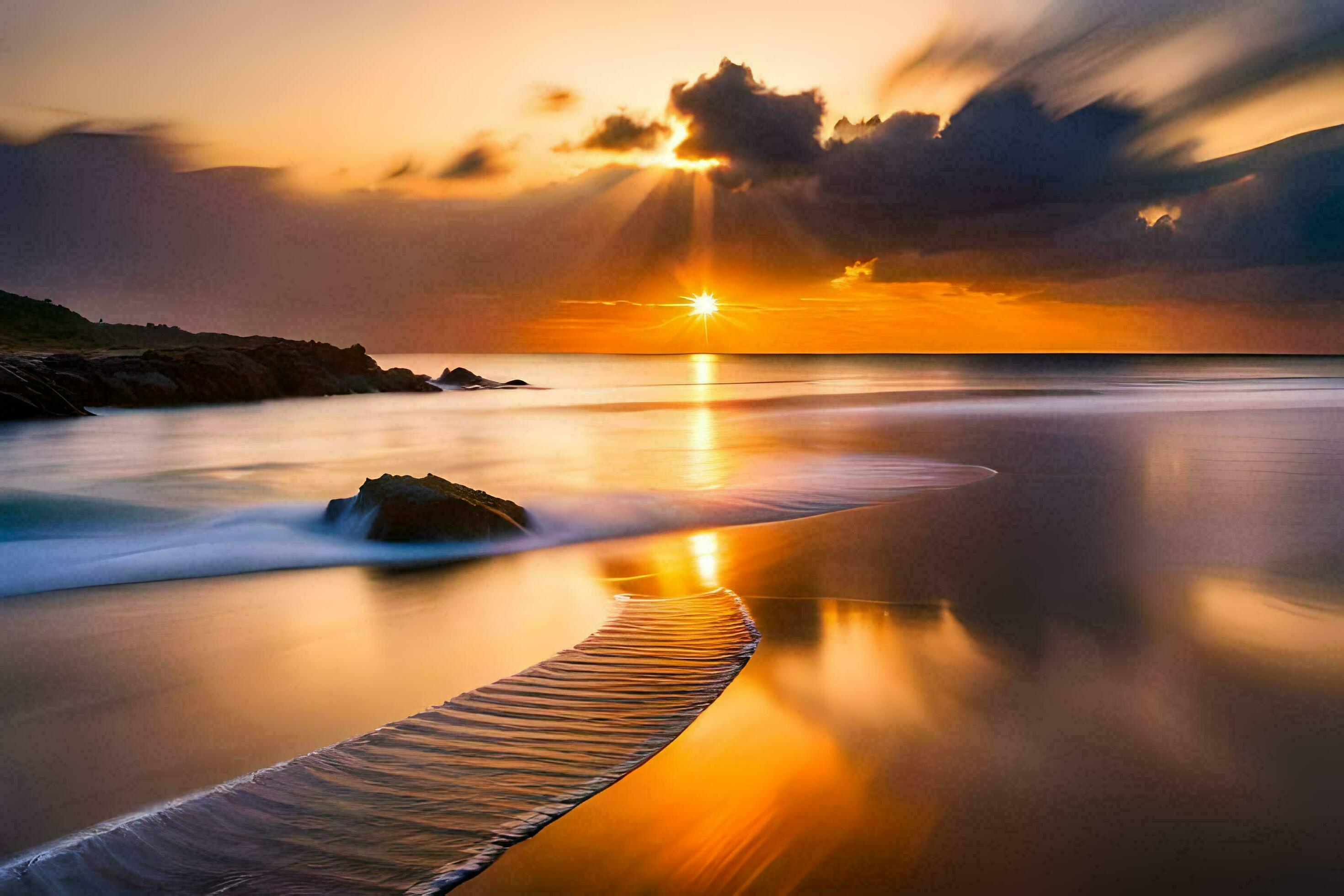 Sunset Waves Wallpapers 4k Hd Sunset Waves Backgrounds On Wallpaperbat