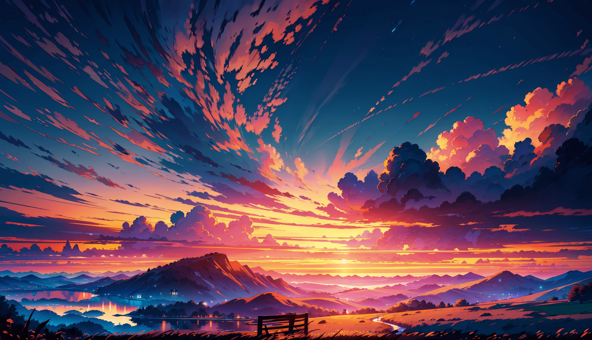 Sunset Anime Wallpapers 4k Hd Sunset Anime Backgrounds On Wallpaperbat