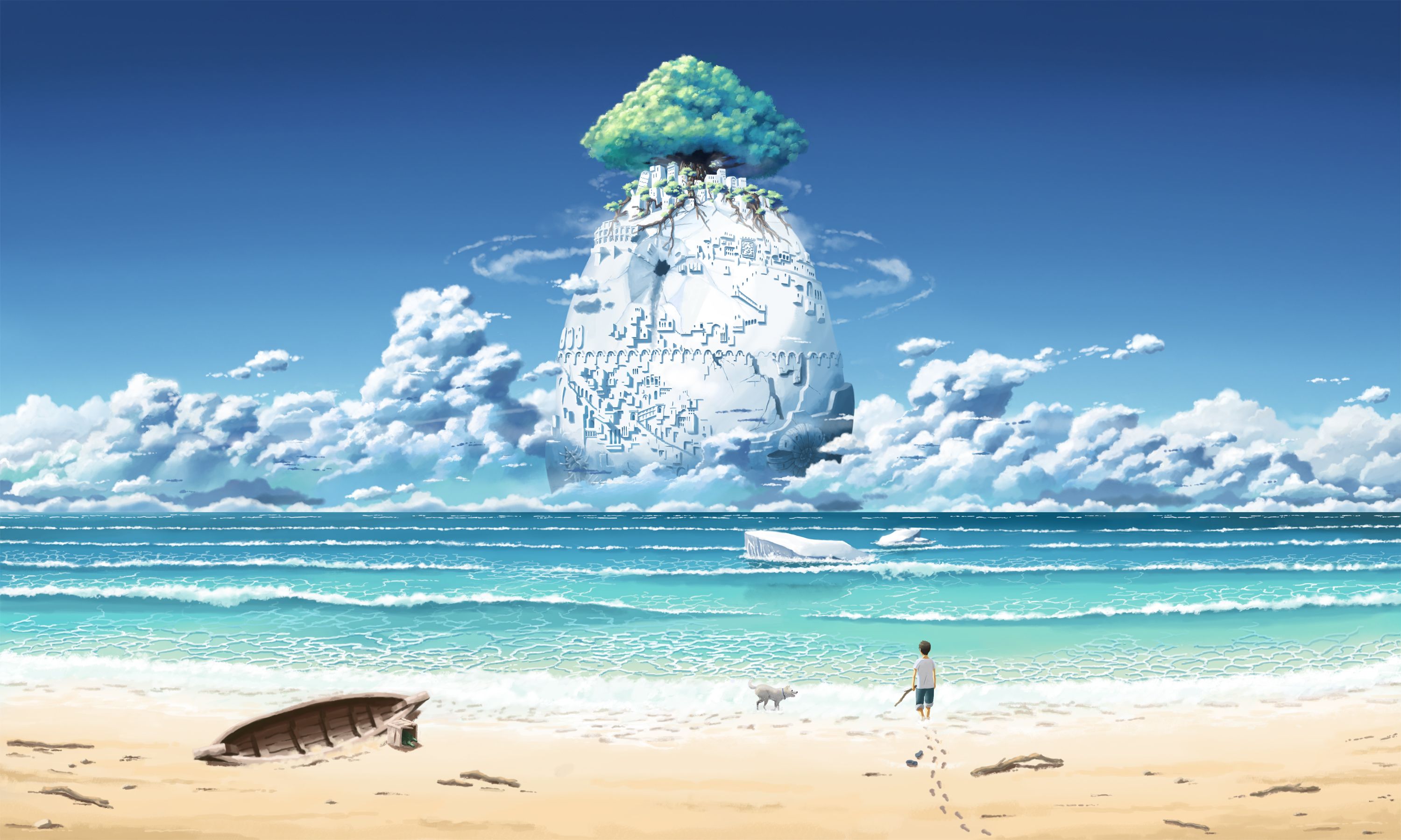 Anime Beach Wallpapers 4k Hd Anime Beach Backgrounds On Wallpaperbat
