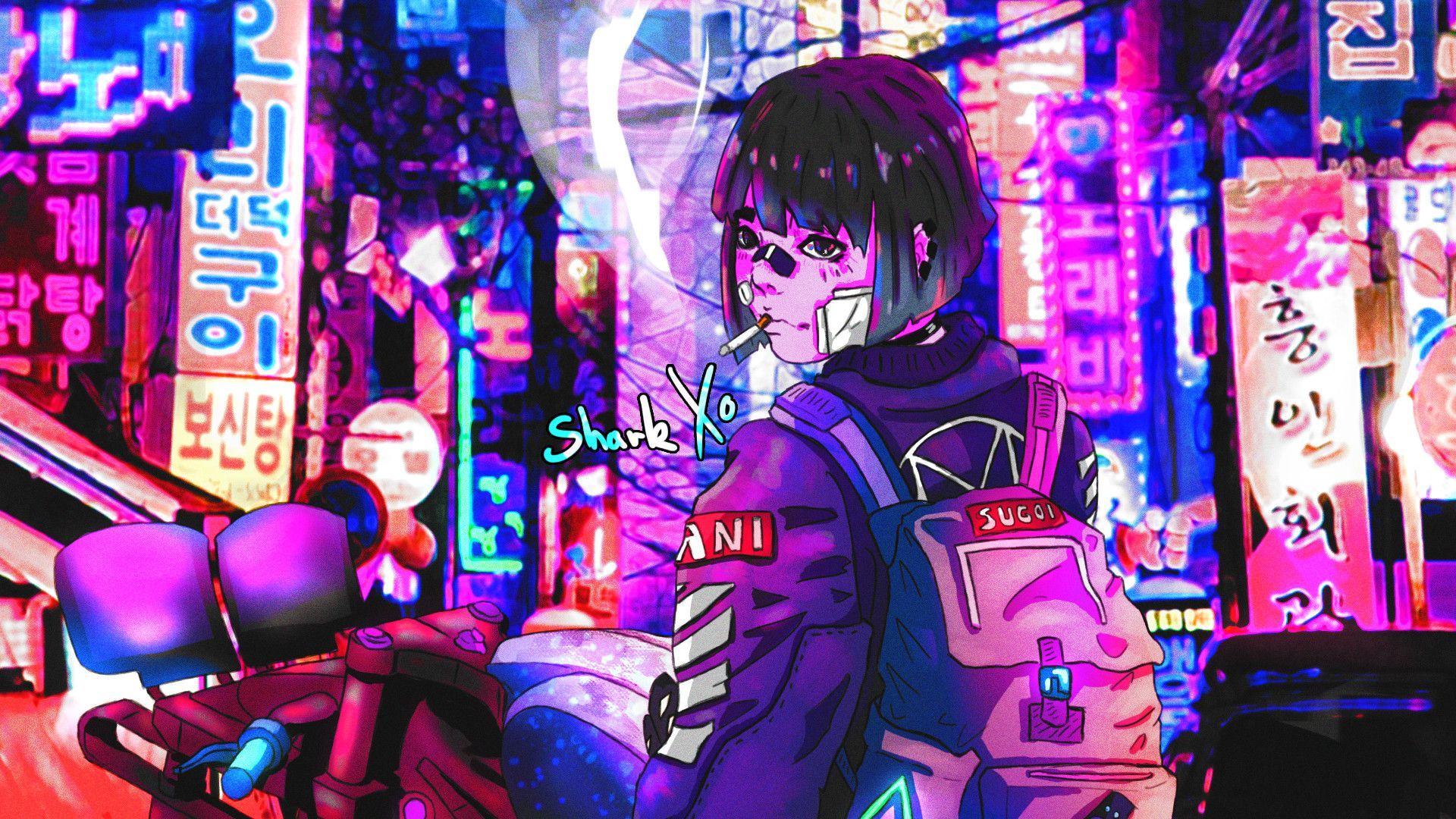 Neon Anime Wallpapers 4k Hd Neon Anime Backgrounds On Wallpaperbat