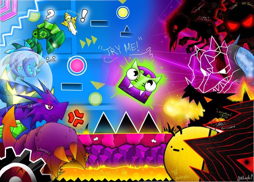 Geometry Dash Wallpapers 4k Hd Geometry Dash Backgrounds On Wallpaperbat