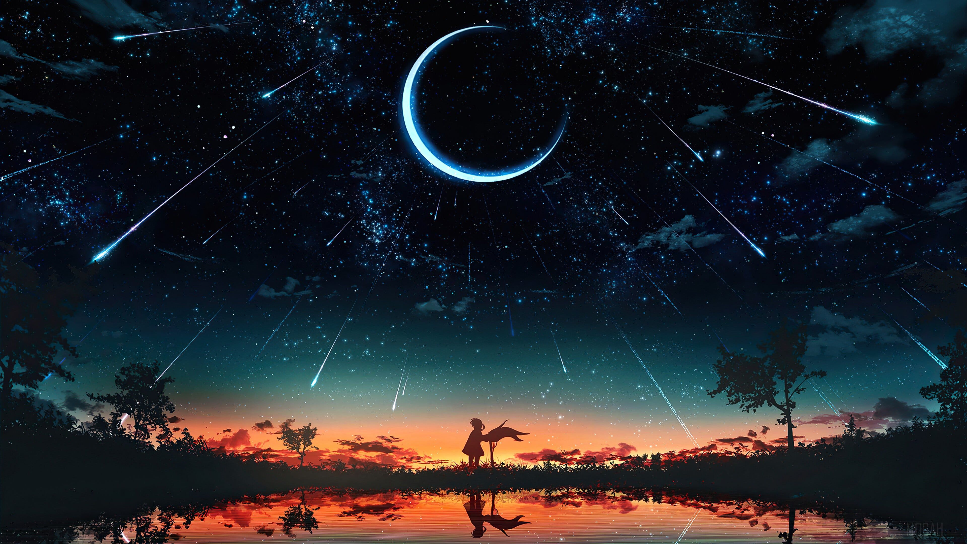 Sunset Moon Wallpapers 4k Hd Sunset Moon Backgrounds On Wallpaperbat